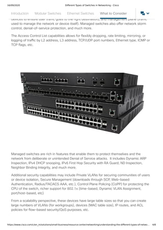 Different Types of Switches in Networking : Notes | PDF