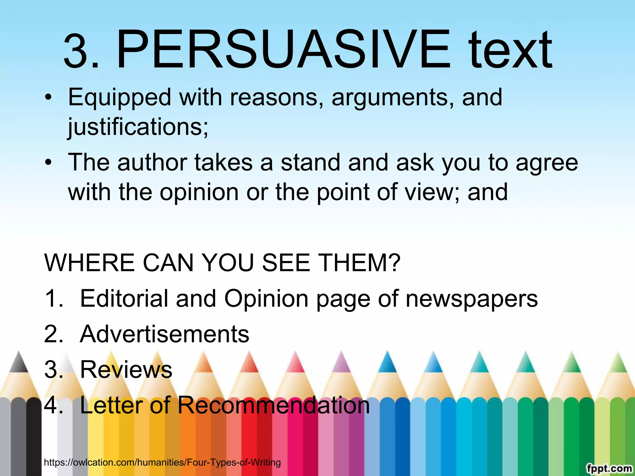 Different types of text forms | PPTX