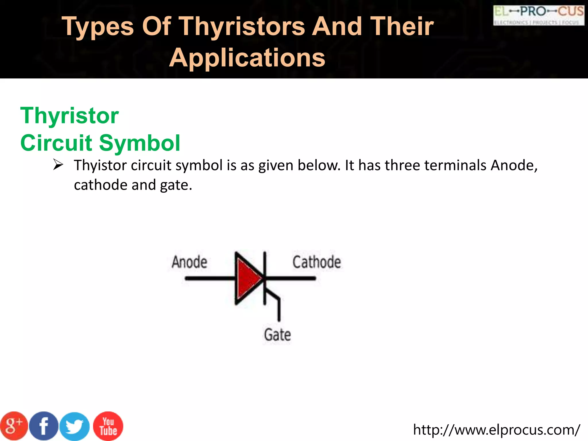 Different types of thyristors and their applications | PPTX