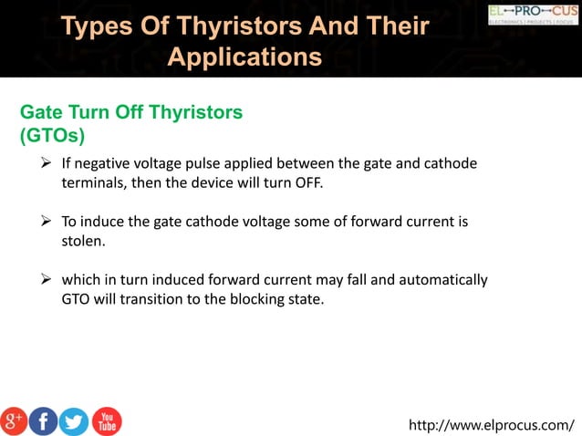 Different types of thyristors and their applications | PPTX | Operating ...