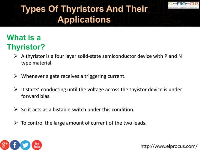 Different types of thyristors and their applications | PPTX | Operating ...