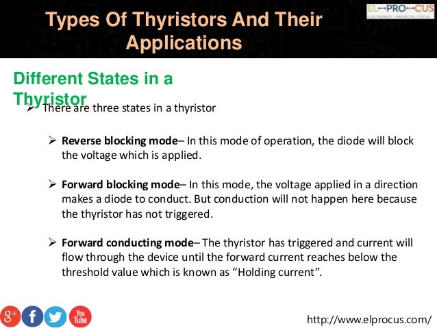 Different types of thyristors and their applications