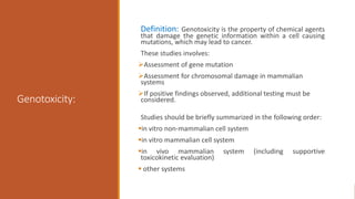 Different types of toxicity studies_131223.pdf | Chemistry | Science