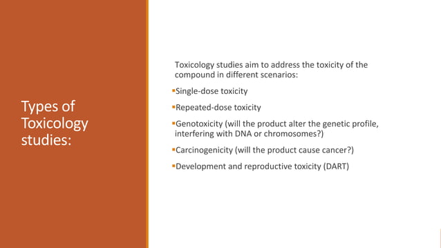 Different types of toxicity studies_131223.pdf | Chemistry | Science