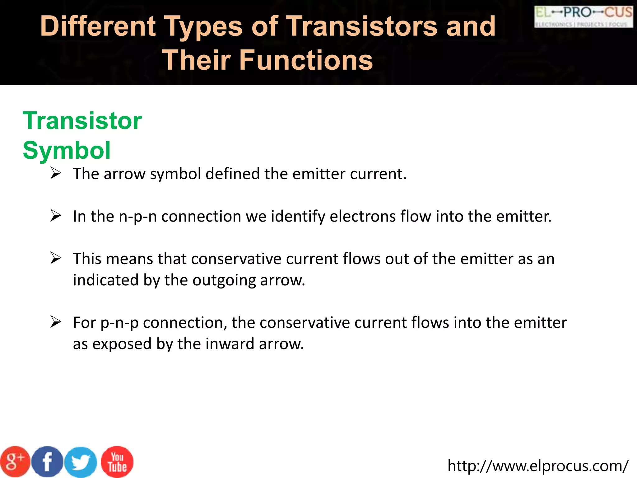 Different types of transistors and their functions | PPTX