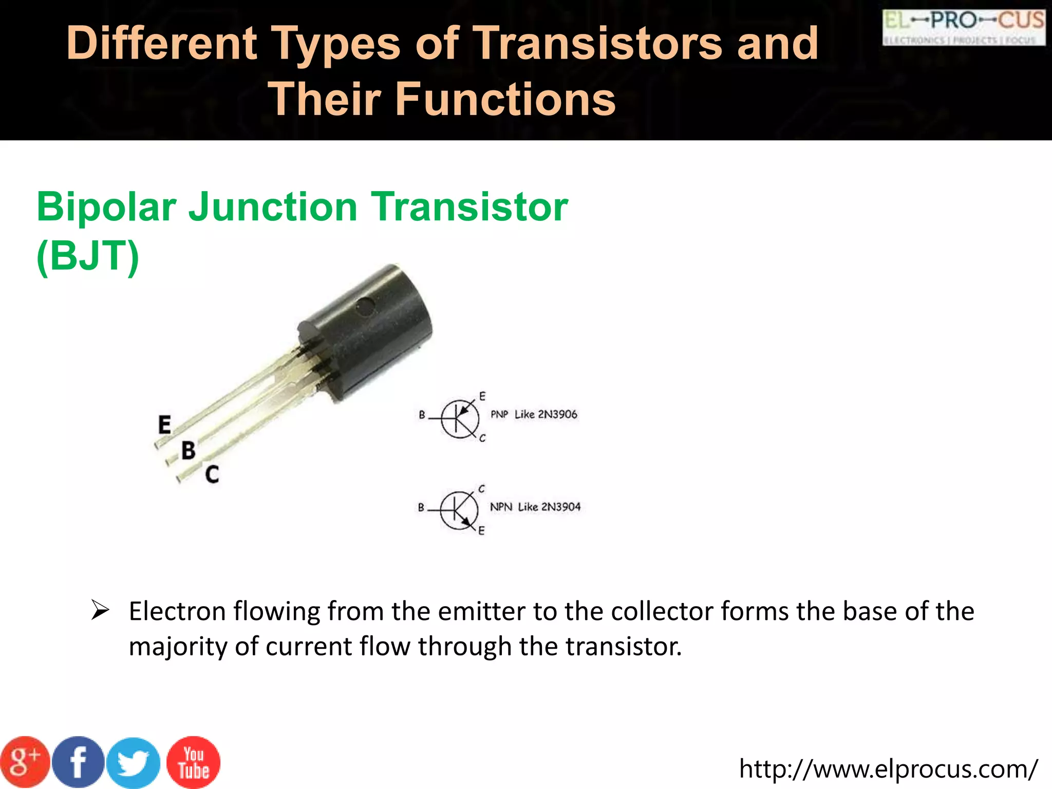 Different types of transistors and their functions | PPTX