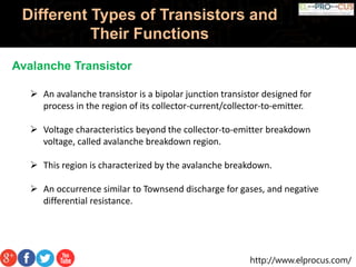 Different types of transistors and their functions | PPTX