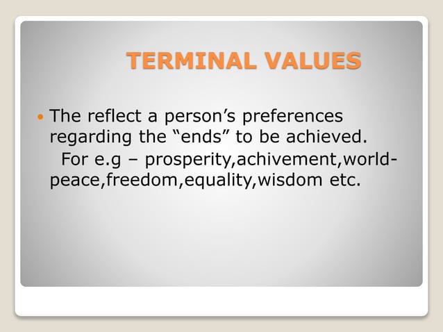 Different types of values | PPTX