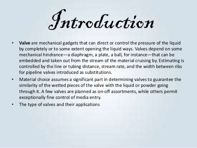 List of 10 types of valves and applications | PPTX | Home Appliances ...