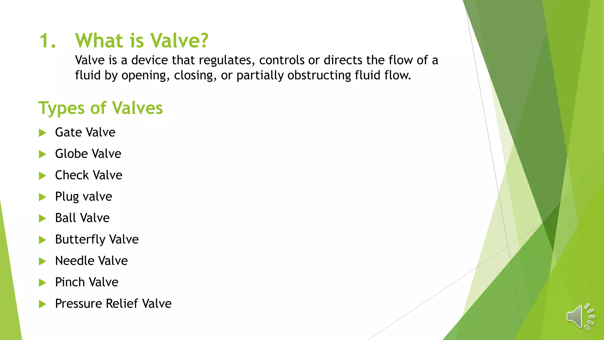 Different types of valves used in piping | PPTX