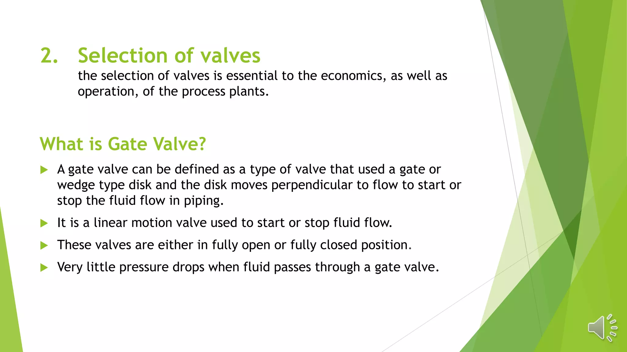 Different types of valves used in piping | PPTX
