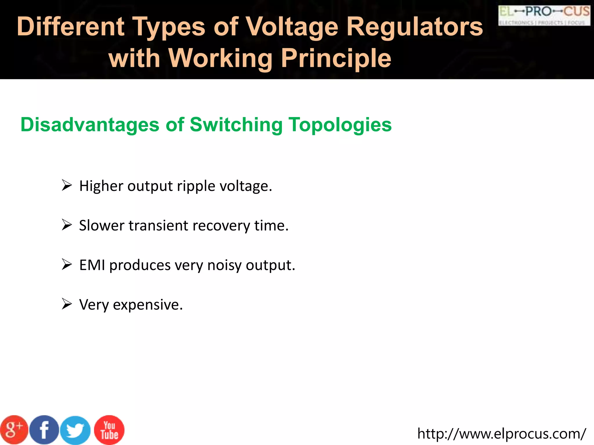 Different Types of Voltage Regulators with Working Principle | PPTX