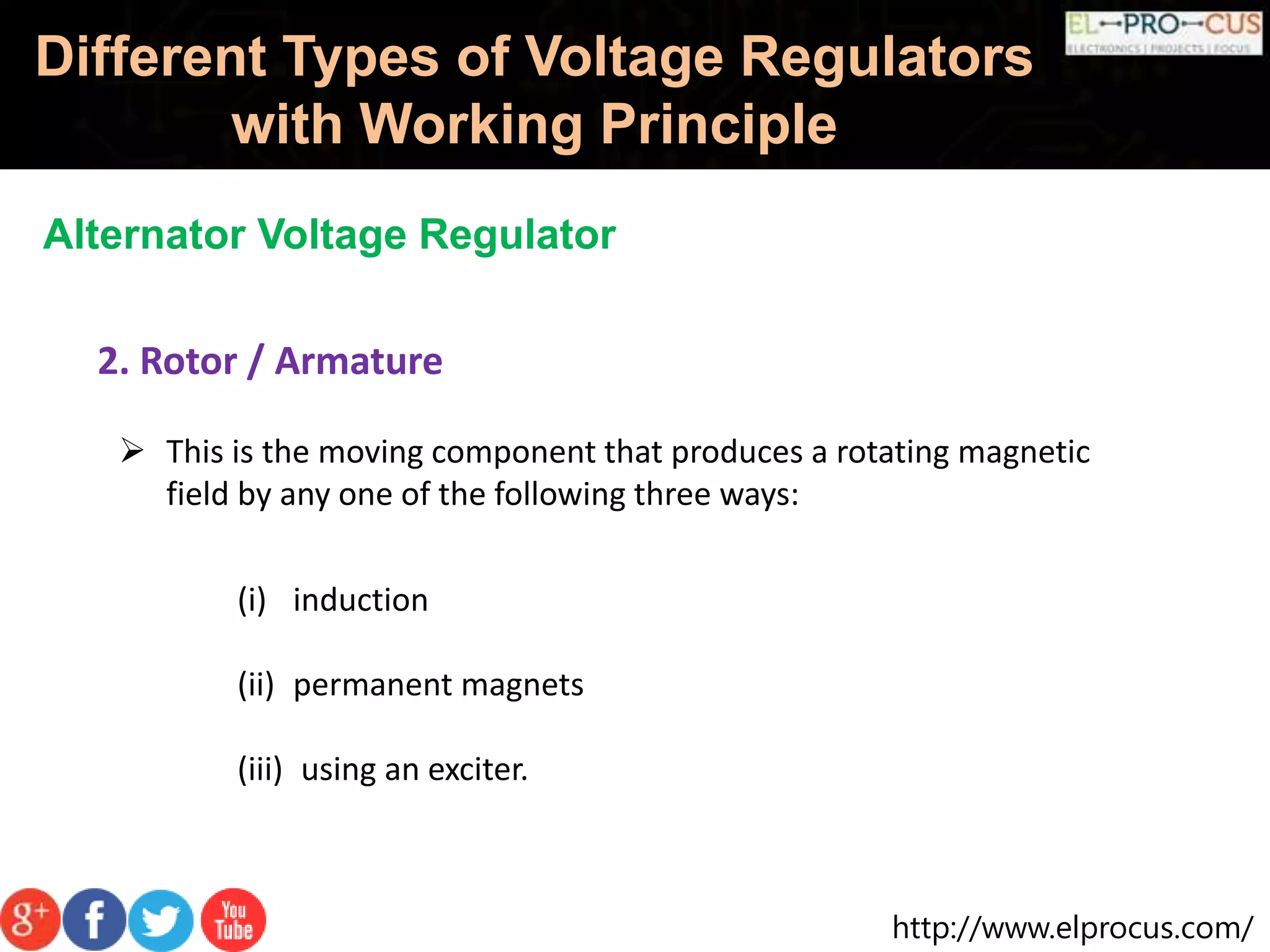 Different Types of Voltage Regulators with Working Principle | PPTX