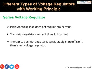 Different Types of Voltage Regulators with Working Principle | PPTX