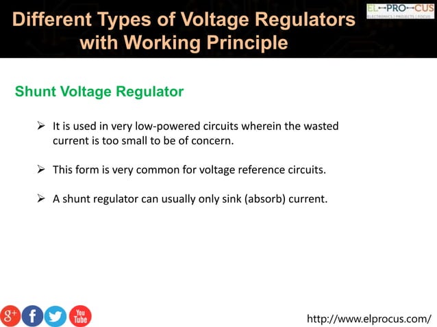 Different Types of Voltage Regulators with Working Principle | PPTX