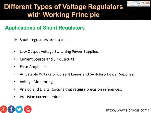 Different Types of Voltage Regulators with Working Principle | PPTX