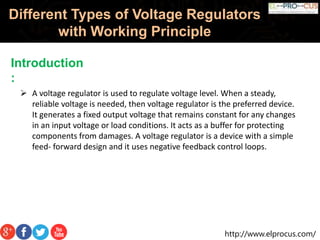 Different Types of Voltage Regulators with Working Principle | PPTX
