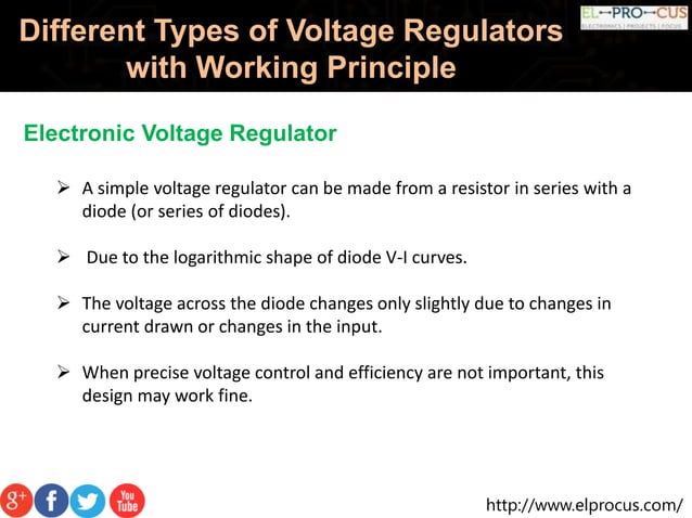 Different Types of Voltage Regulators with Working Principle | PPTX