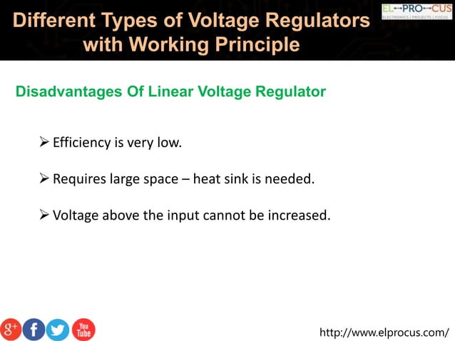 Different Types of Voltage Regulators with Working Principle | PPTX