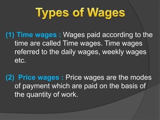 Different types of wages | PPTX