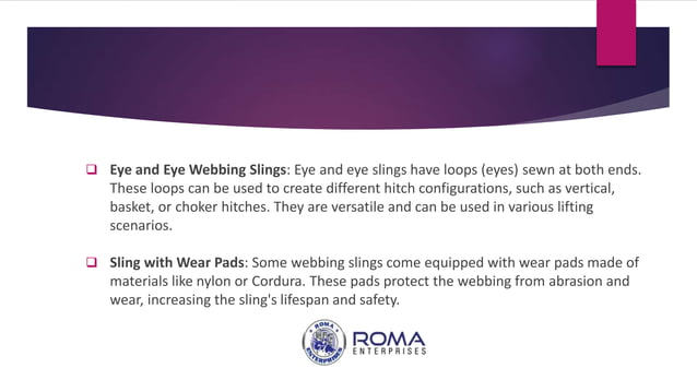 Different Types of Webbing Slings | PPT