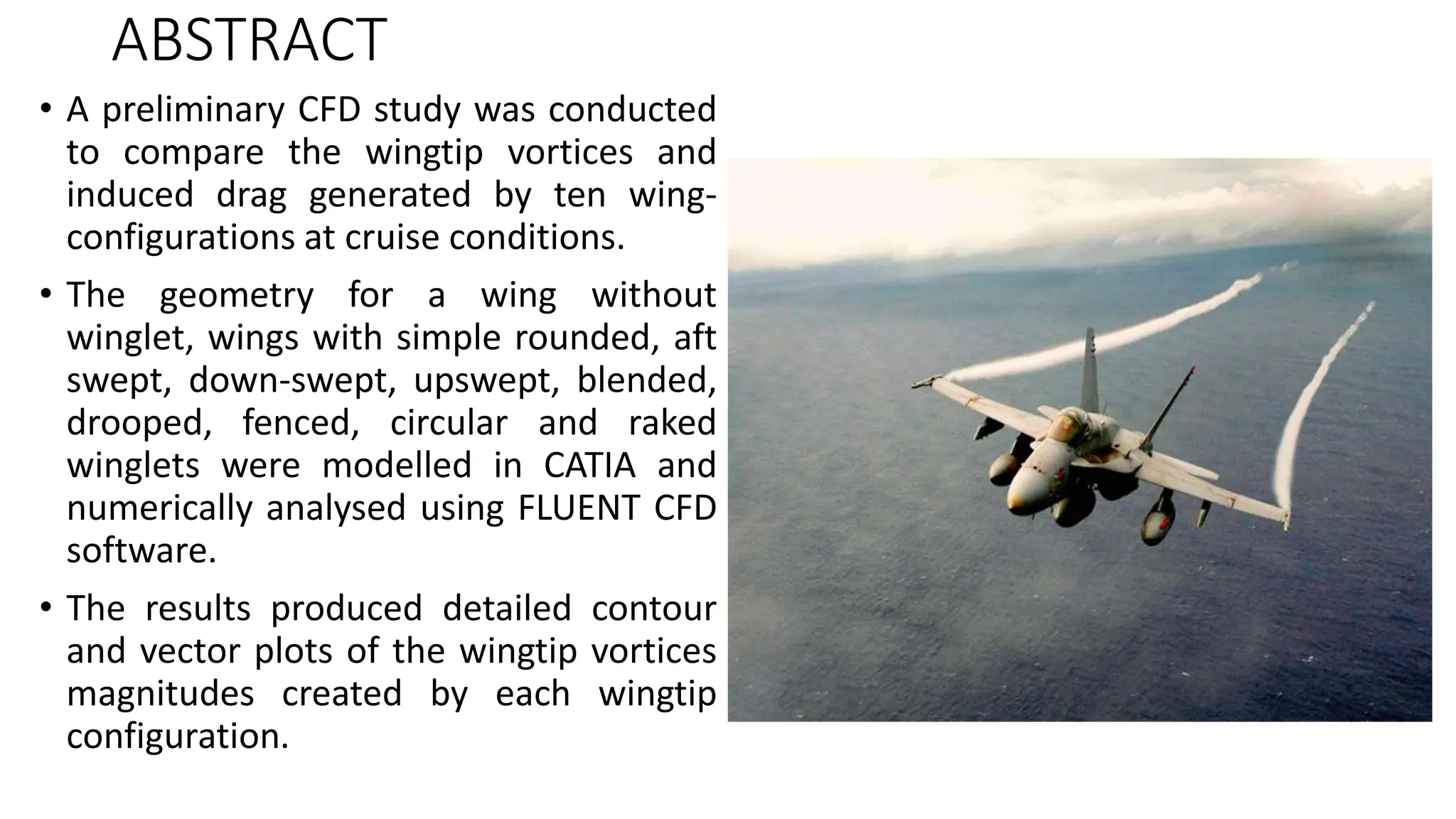 DIFFERENTTYPESOFWINGLETSANDTHEIRCORRESPONDINGVORTICES.pptx