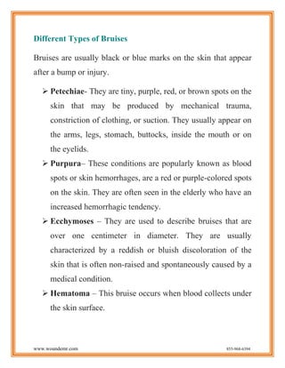 Different types of wounds, bruises and their documentation | PDF