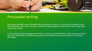 Different Types Of Writing Styles .pptx