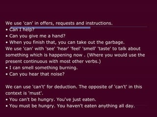 Different uses of 'can' | PPT