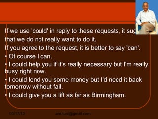 Different uses of 'could' | PPT