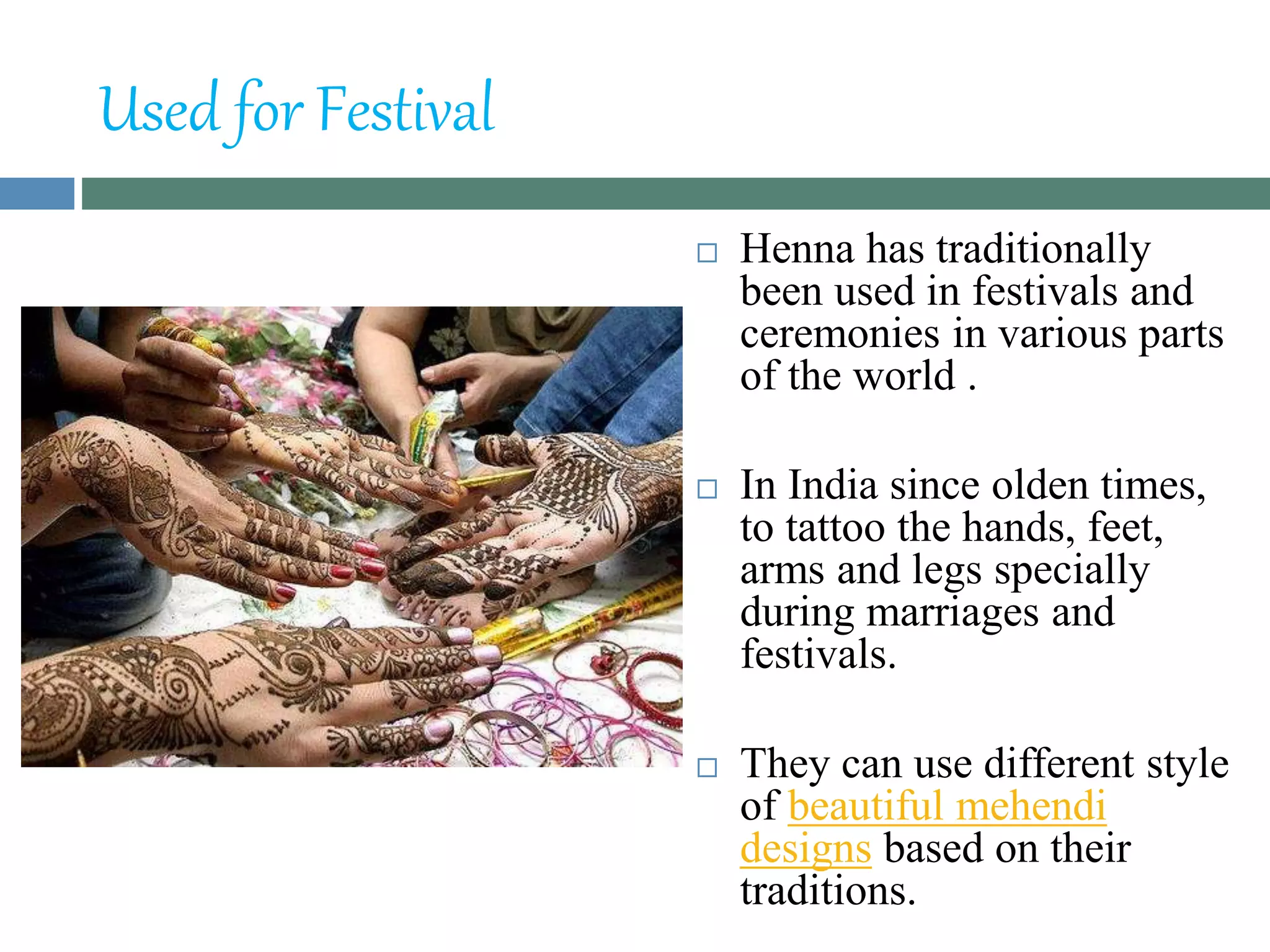 Different Uses of Henna | PPTX