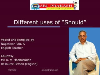 Different uses of 'should' | PPT