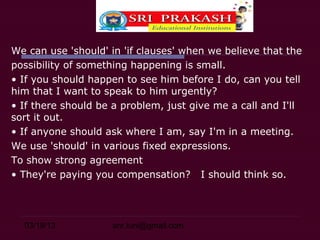 Different uses of 'should' | PPT