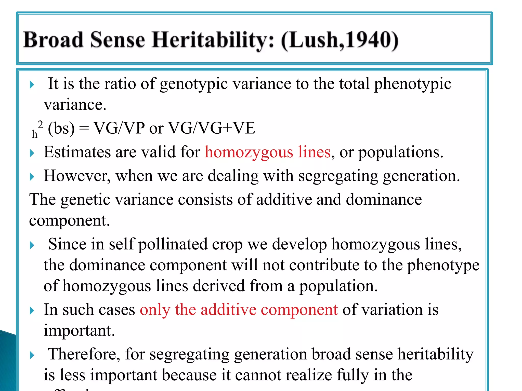 Different variance components in genetics | PPTX