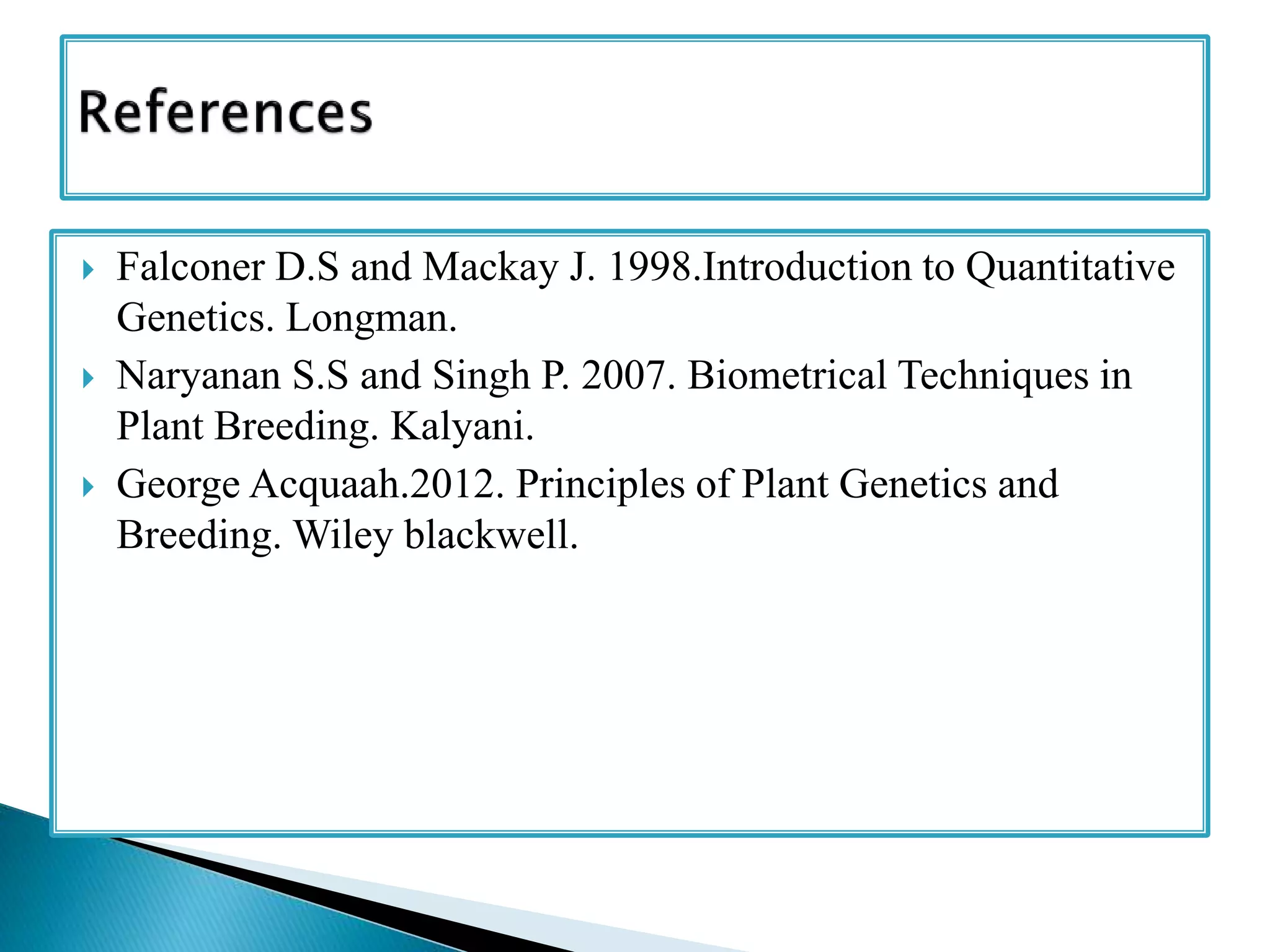 Different variance components in genetics | PPTX