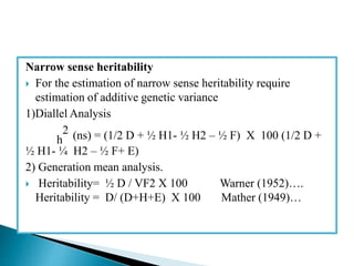 Different variance components in genetics | PPTX