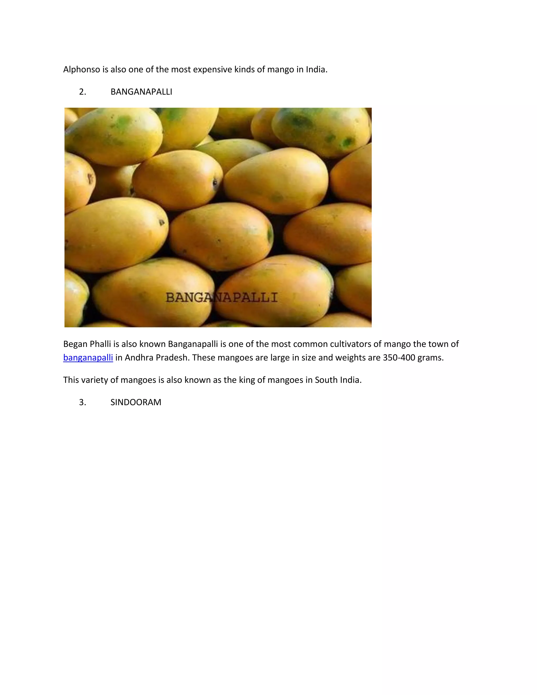 Different varieties of mango | Mango Varieties | PDF