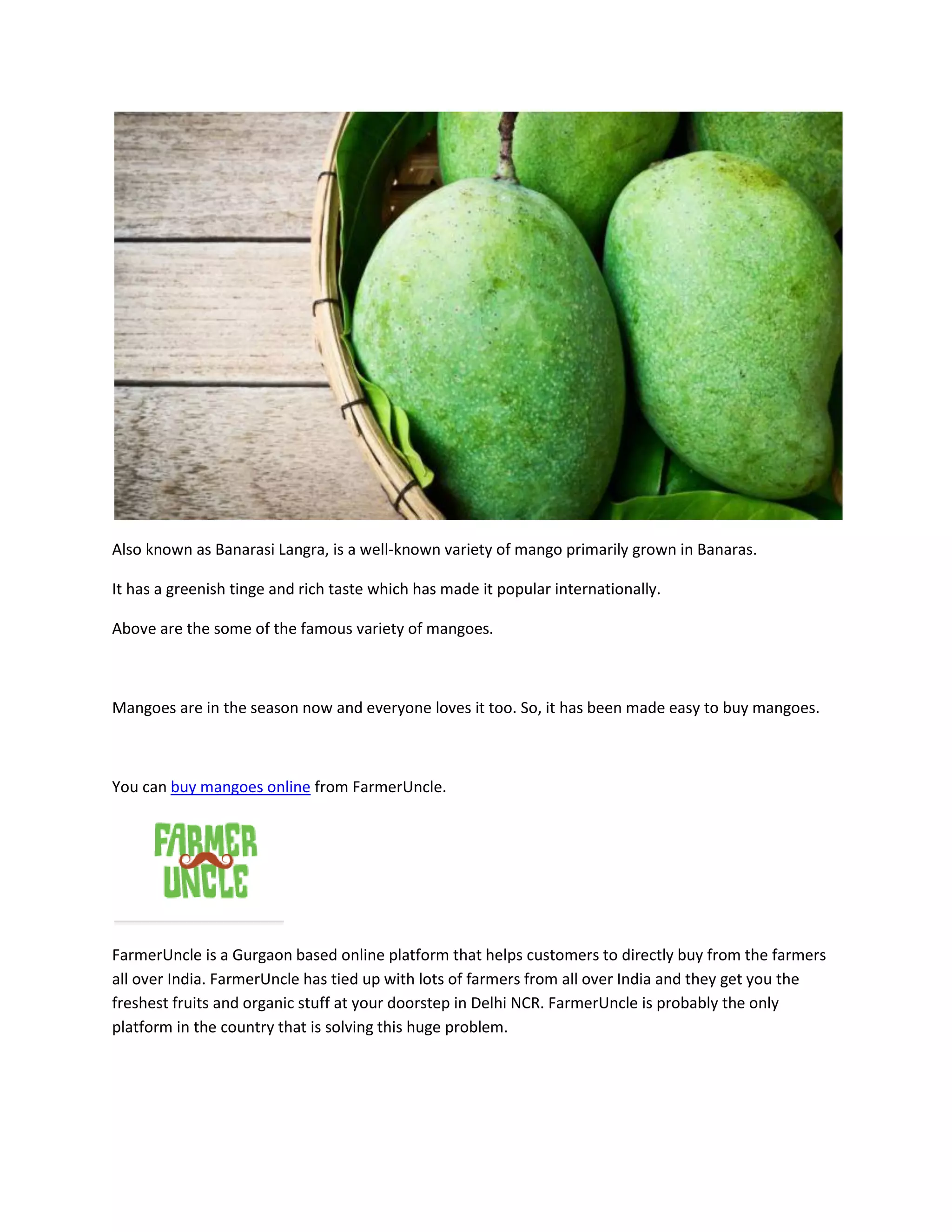 Different varieties of mango | Mango Varieties | PDF