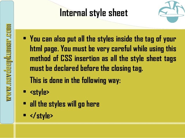 Different Ways to Insert CSS Different Ways to Insert CSS