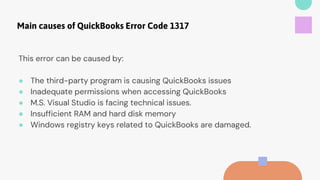 Different Ways of Fixing QuickBooks Install Error 1317.pptx