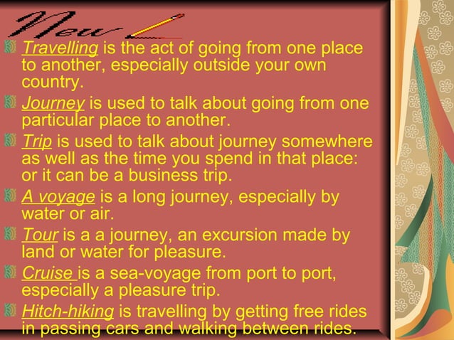 Different ways of travelling | PPT