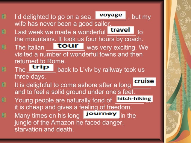 Different ways of travelling | PPT