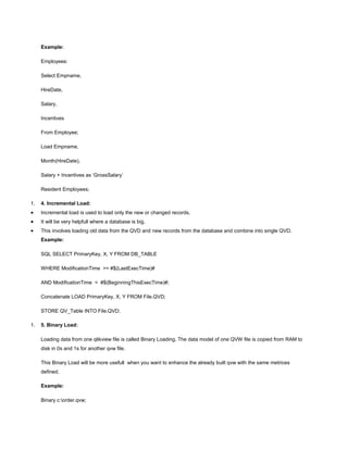 Different ways to load data in qlikview | DOCX
