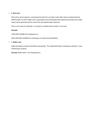Different ways to load data in qlikview | DOCX