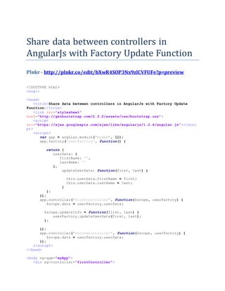 Sharing Data between controllers in different ways. | DOCX