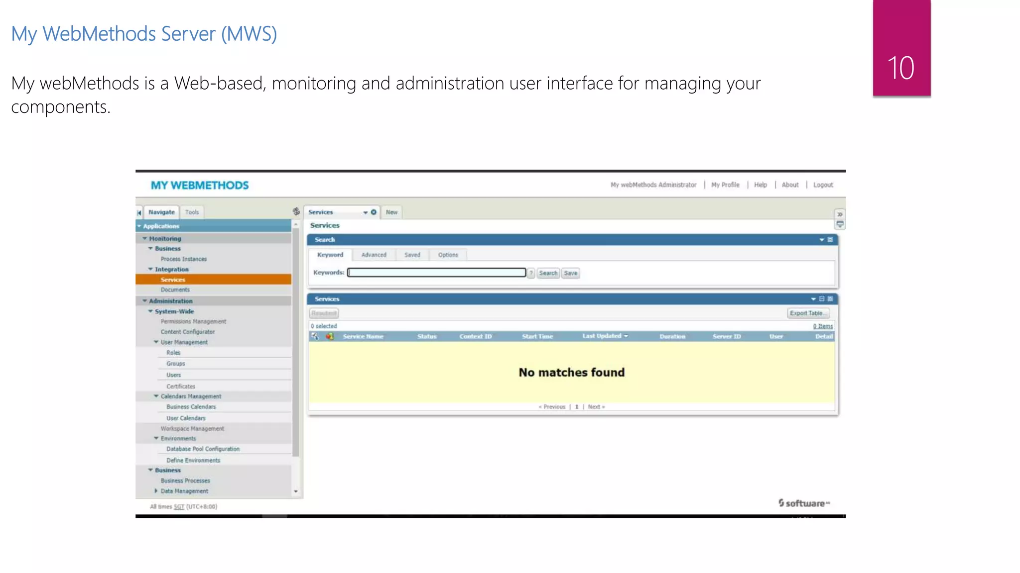Different SoftwareAG webMethods components | PPTX