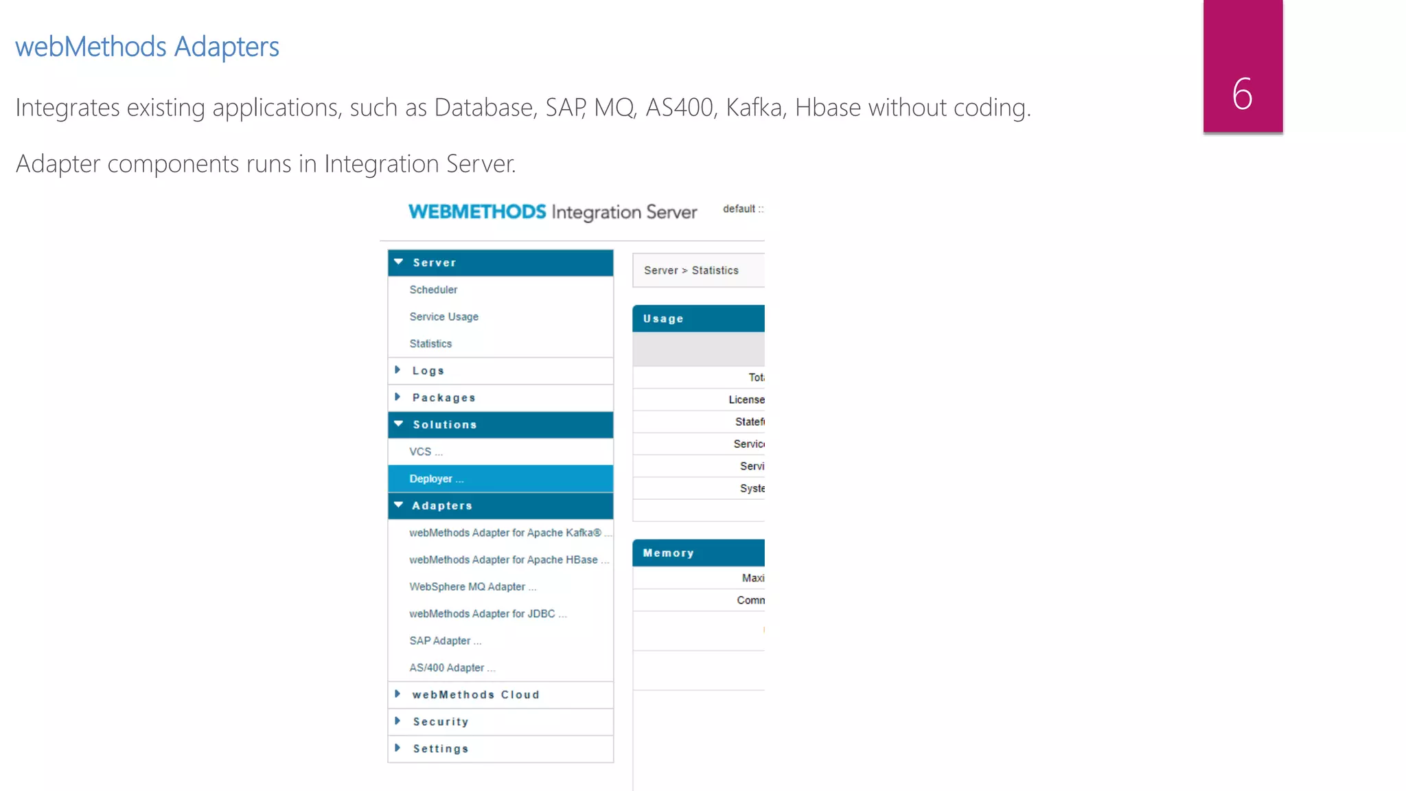 Different SoftwareAG webMethods components | PPTX