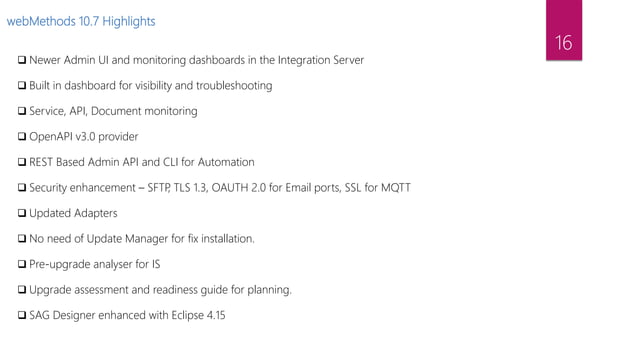 Different SoftwareAG webMethods components | PPTX