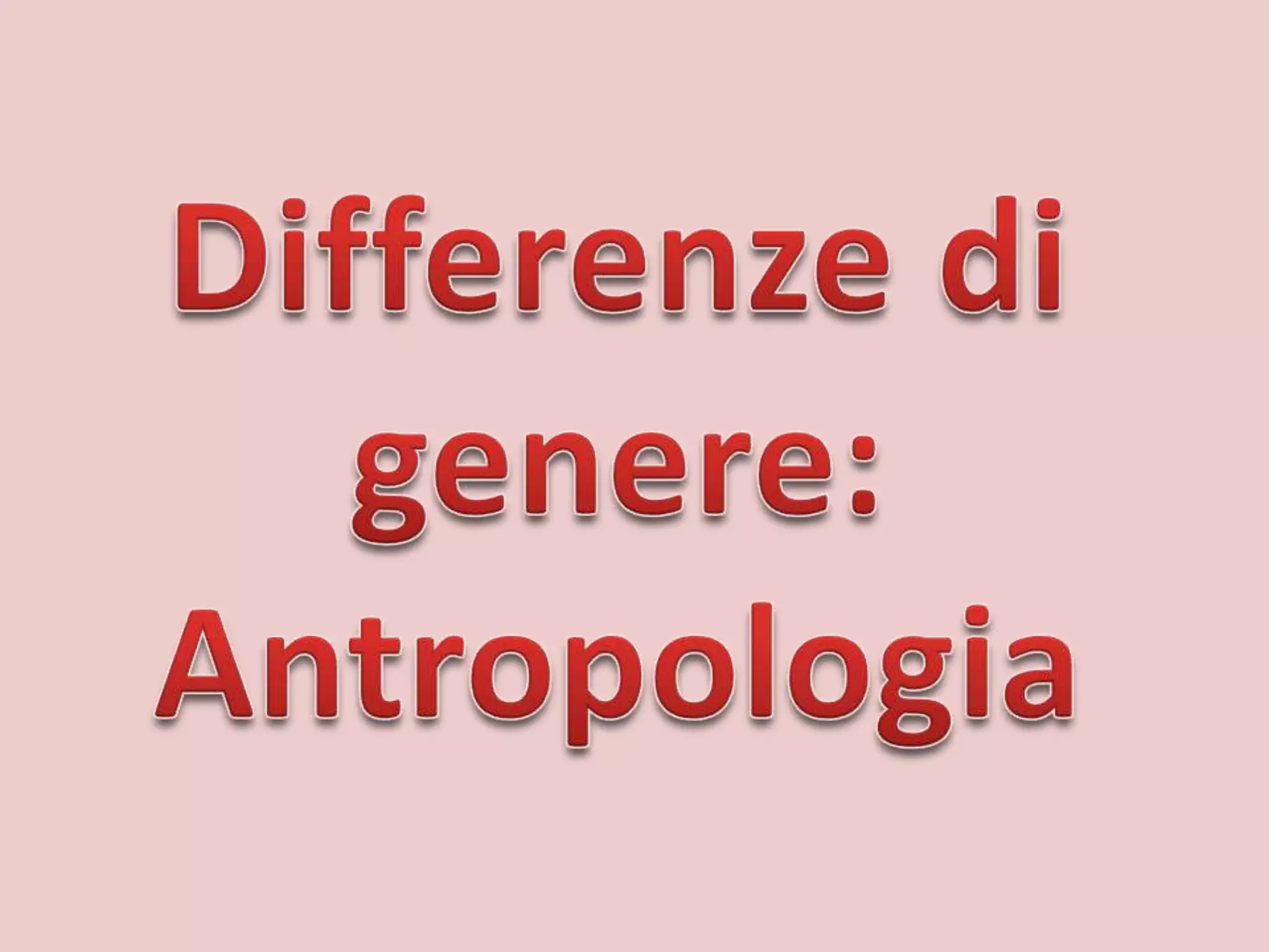 Differenze di genere | PPTX