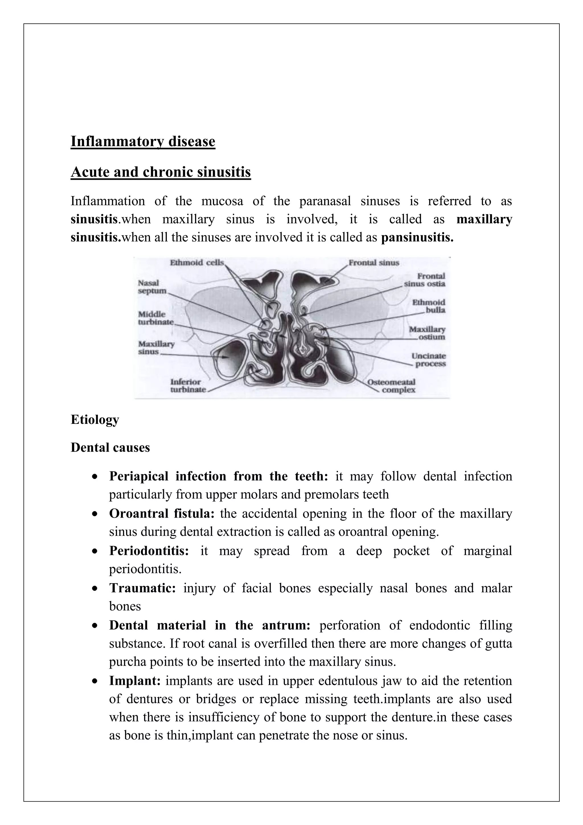 Differiential diagnosis of maxillary sinus pathology | DOCX